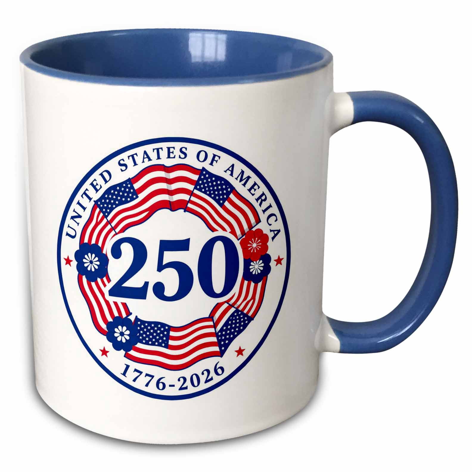 3drose, Round Patriotic Art Design to Celebrate America 250th ...
