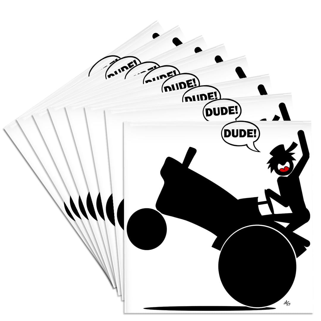 3drose, Rural Dude Tractor Wheelie Image 2, Set of 8 Ceramic Tile ...