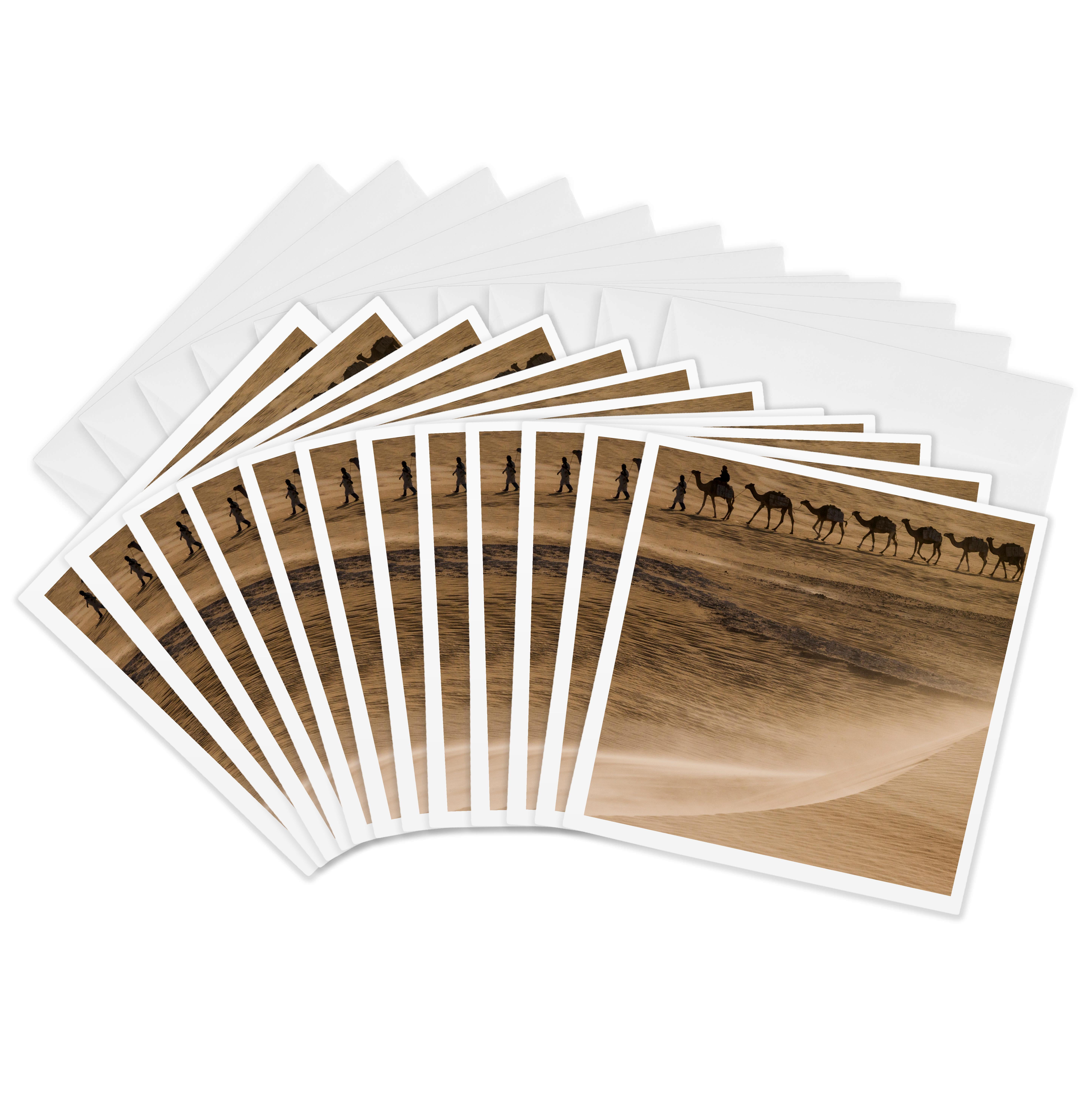 3drose, Salt Caravan, Sahara Desert, Mali, 12 Greeting Cards with ...