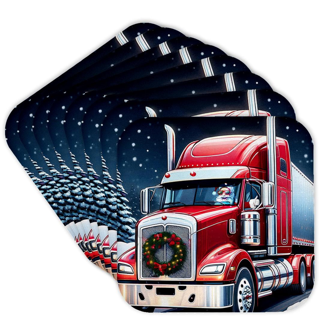3drose, Santa Driving a Big Rigg Giving Christmas Thumbs up to Truckers ...