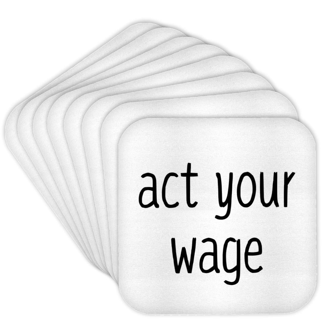 3drose, Sass and Salary. Act Your Wage. Typography Design, Set of 8 ...