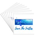 3drose, Save the Turtles with Sea Turtle Swimming Design., Set of 8 ...