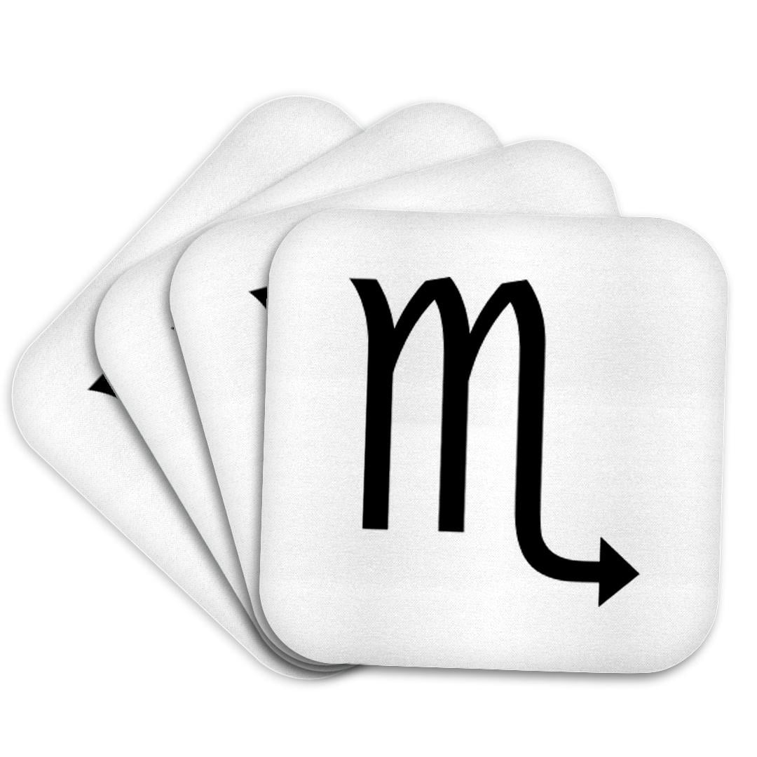 3drose, Scorpio, Set of 4 Coasters - Cork - Walmart.com