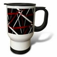 3drose, Seamless Red and White Stripes on a Black Background, 14oz ...