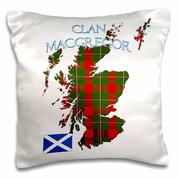 3drose, Shape of Scotland with the Macgregor Clan Family Tartan., 16x16 ...