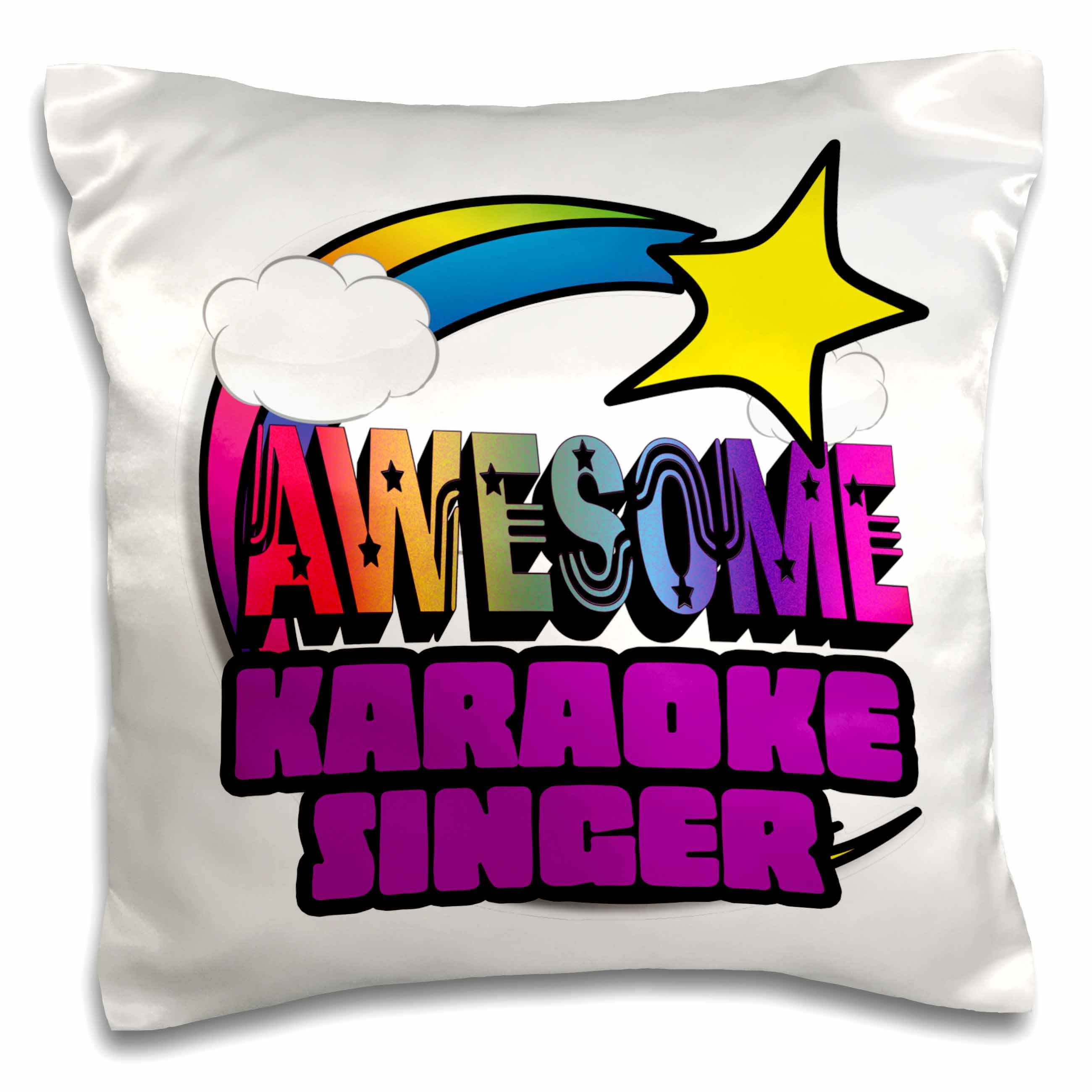 3drose, Shooting Star Rainbow Awesome Karaoke Singer, 16x16 inch Pillow ...