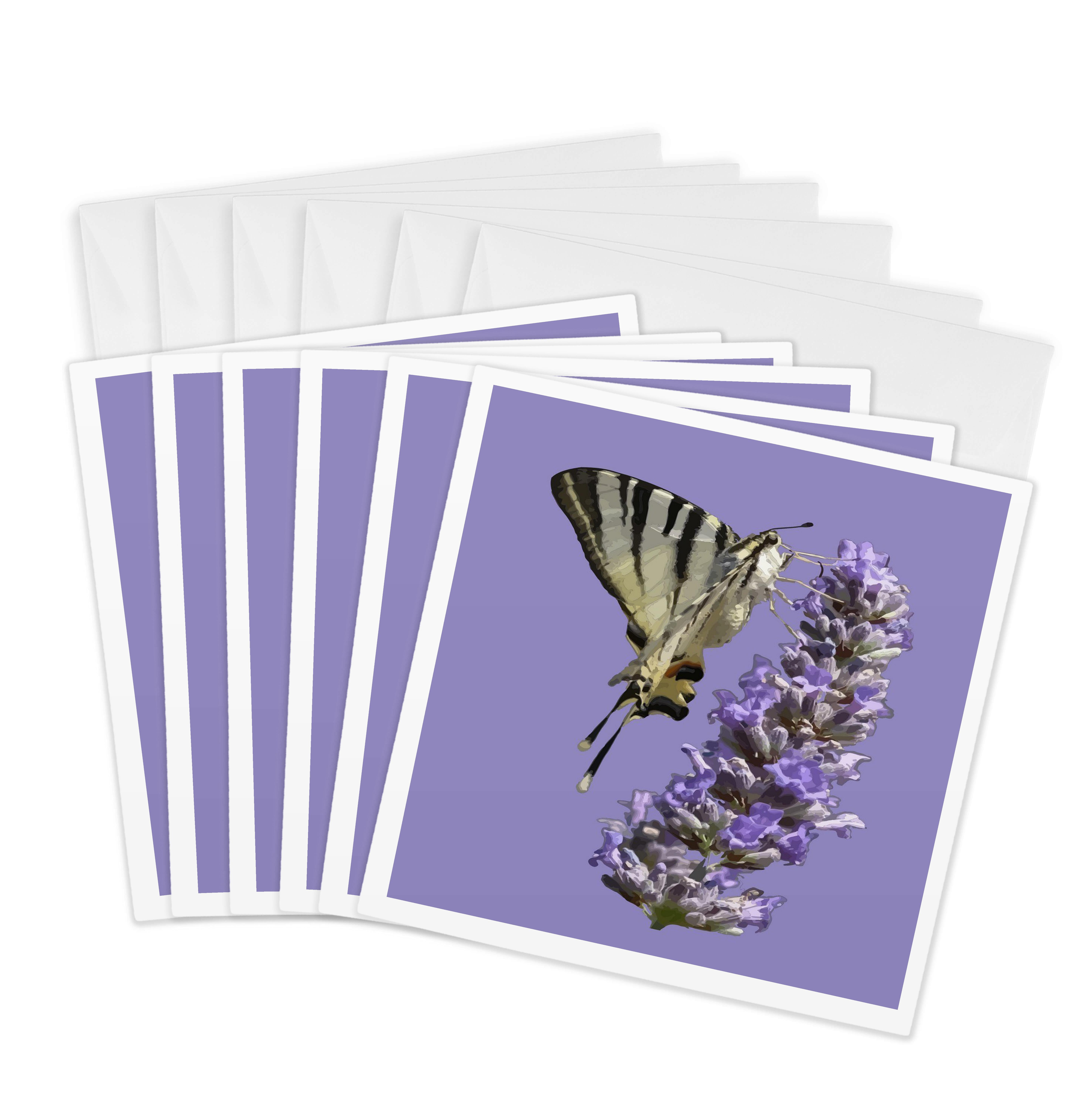 3drose, Side View of Scarce Swallowtail Butterfly Feeding on Lilac, 6 ...