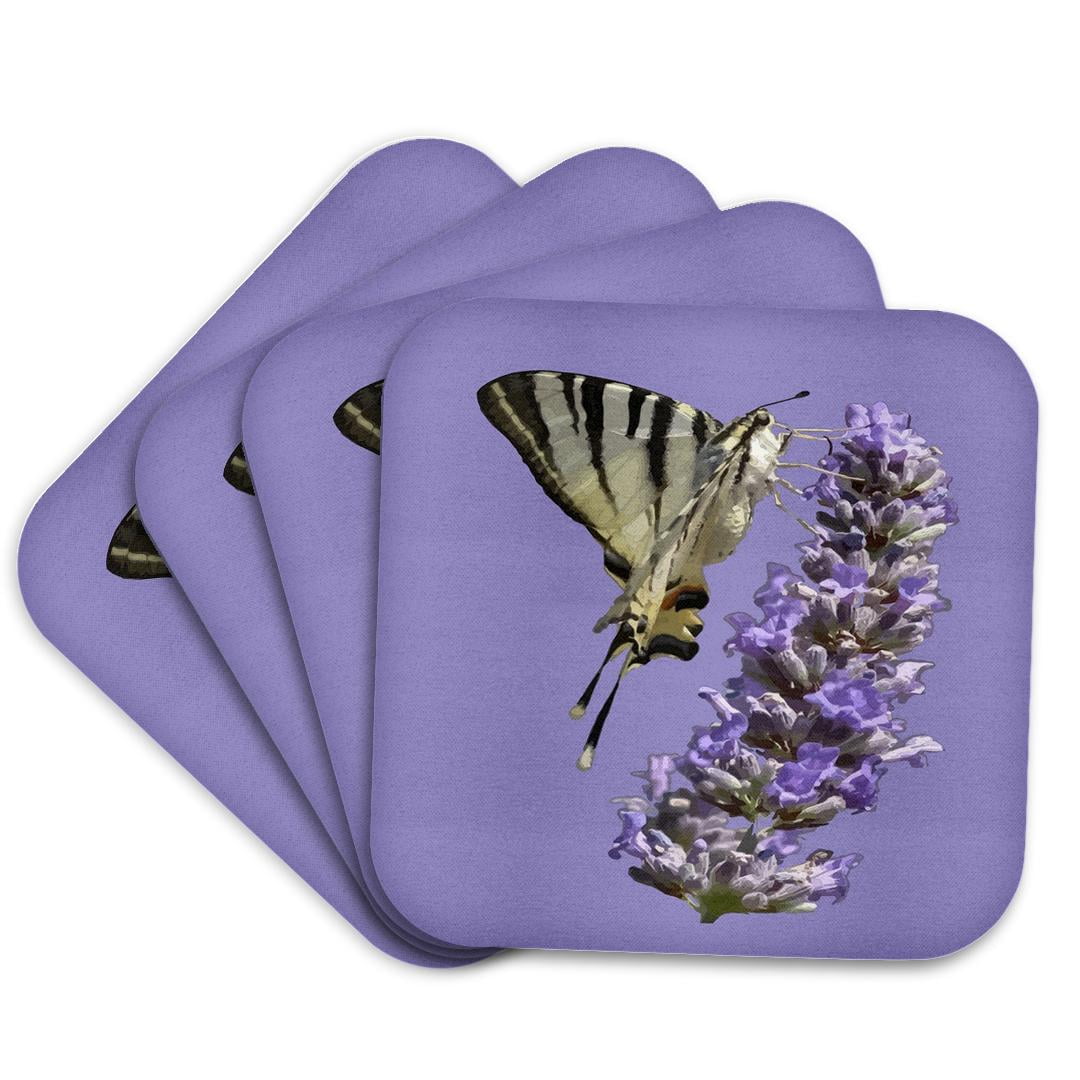 3drose, Side View of Scarce Swallowtail Butterfly Feeding on Lilac, Set ...