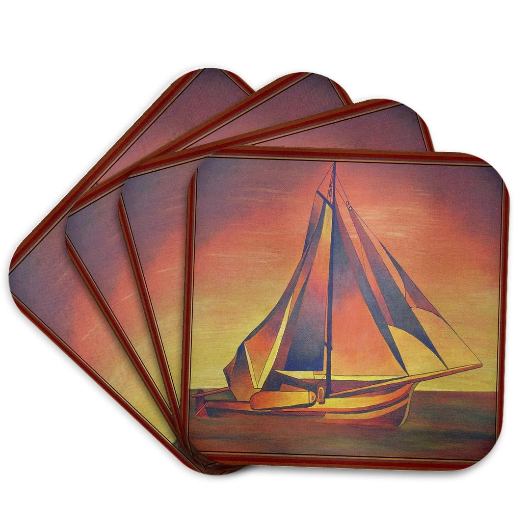 3drose, Sienna Sails at Sunset- Boats, Contemporary, Hiddeboomsma ...