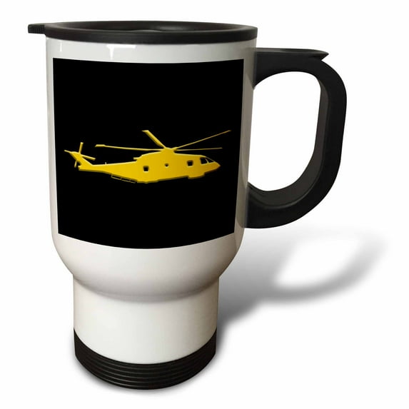 3drose, Silhouette Image of a Transport, Cargo Helicopter. Yellow on ...