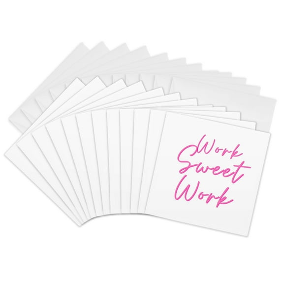 3drose, Simple Text of Work Sweet Work, 12 Greeting Cards with ...