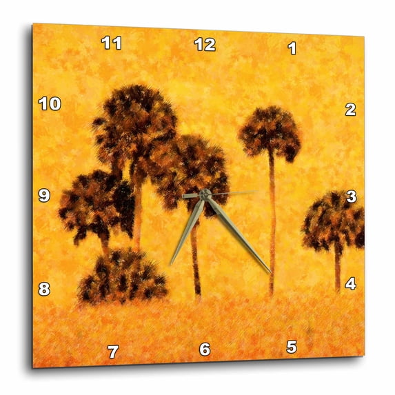 3drose, Six Sabal Palms, 13x13 Wall Clock - Walmart.com