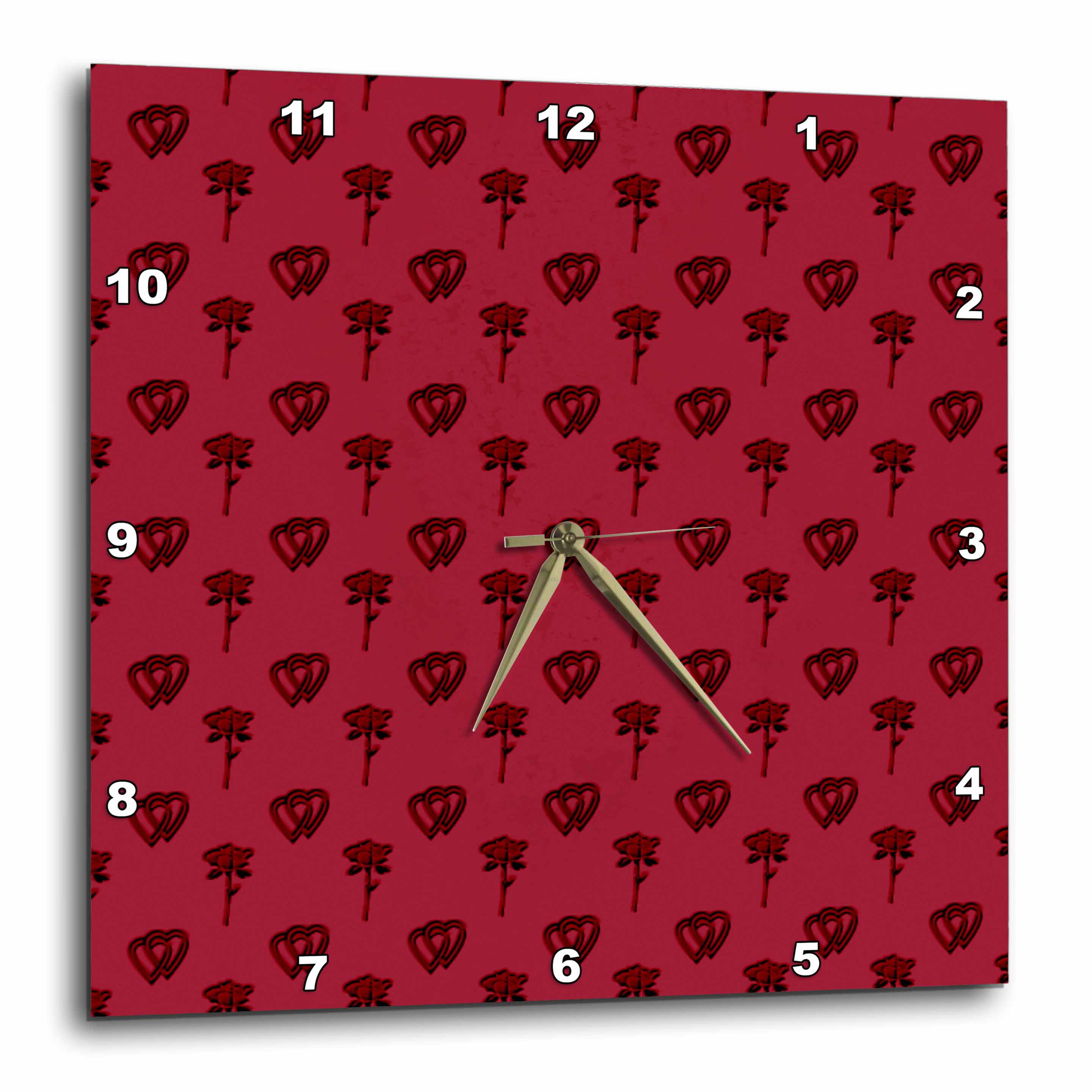 3drose, Small Entwined Hearts and a Rose on a Dark Burgundy or Dark ...