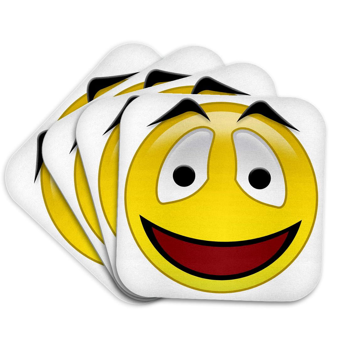 3drose, Smiling Face 3 a Yellow and Black Happy Face with a Big Smile ...