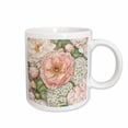 3drose, Soft Blush Pink and White Flower Pattern, 15oz Mug - Walmart.com