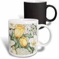 3drose, Soft Yellow Tulips and White Hydrangea Flower Pattern, 11oz ...