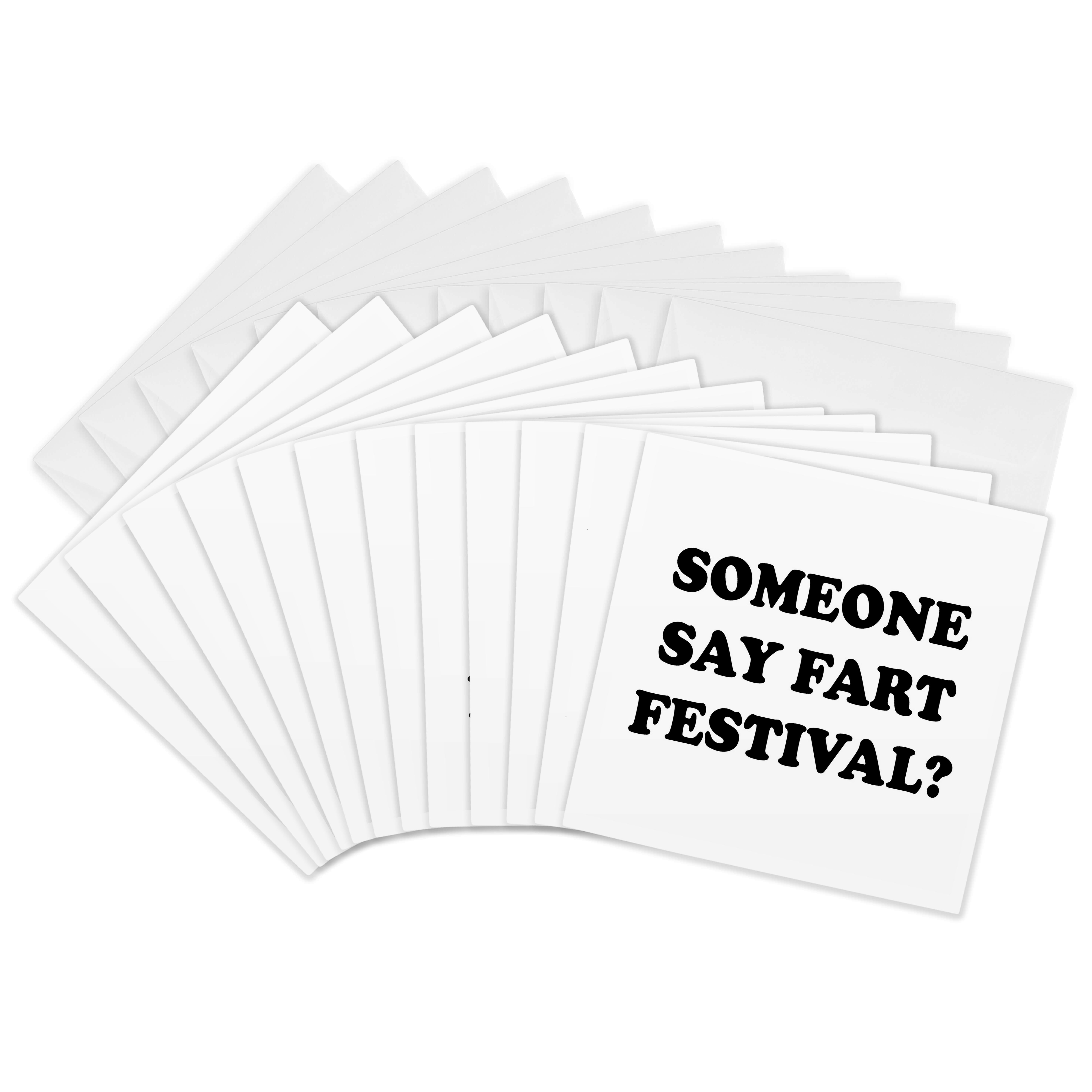 3drose, Someone Say Fart Festival, 12 Greeting Cards with Envelopes ...