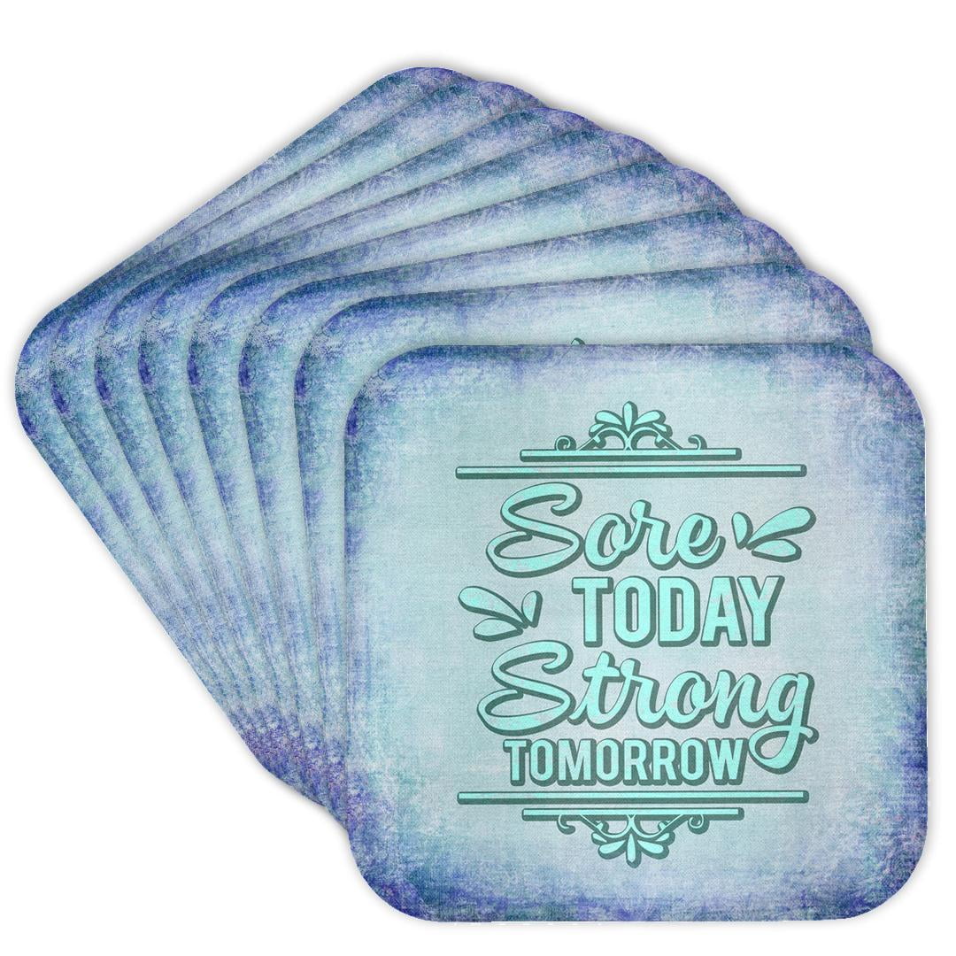 3drose, Sore Today Strong Tomorrow Motivational Typography, Set of 8 ...