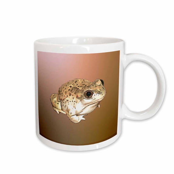 3drose, Spadefoot Toad Quirky Illustration on Mocha Color Gradient ...