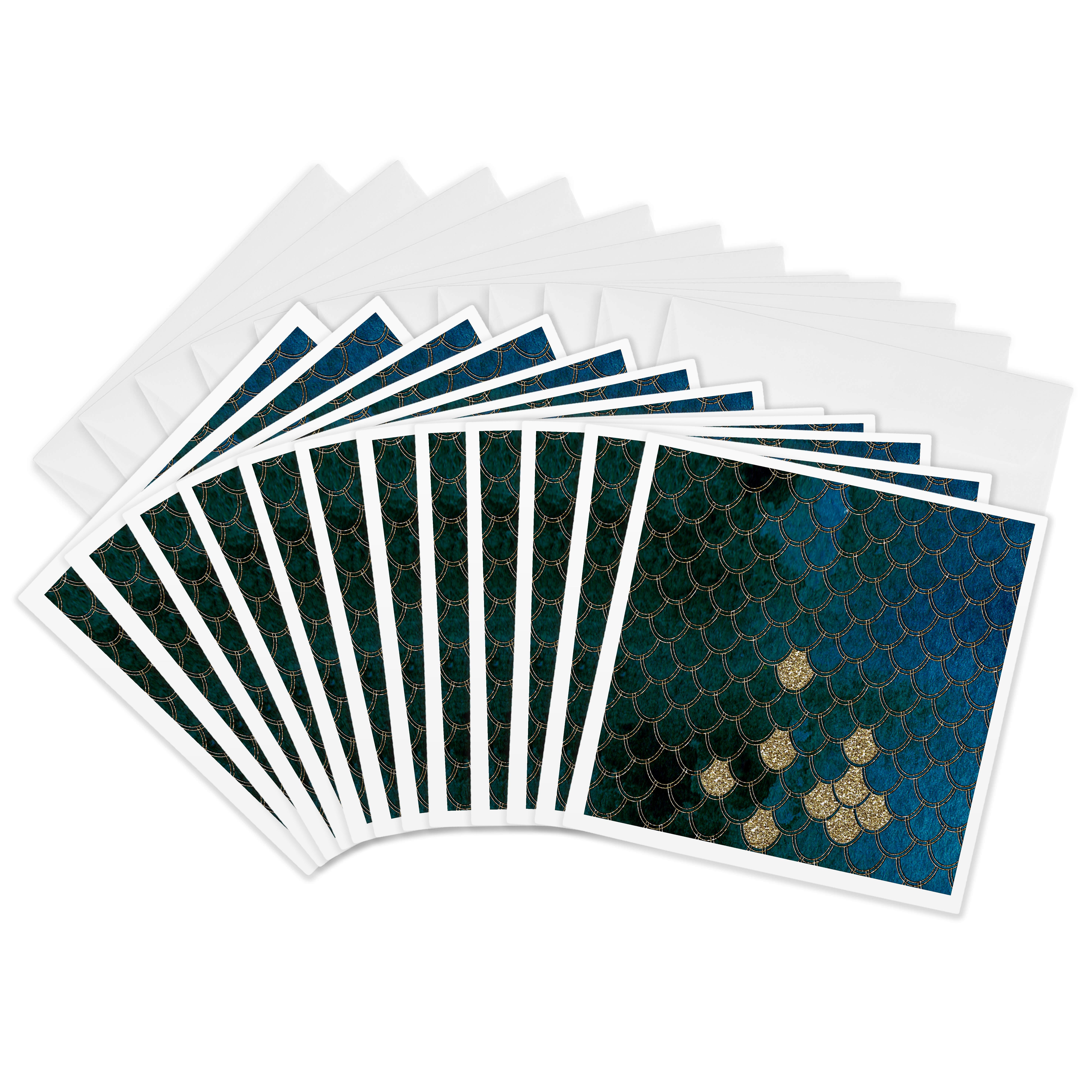 3drose, Sparkling Teal Blue Luxury Mermaid Scales Glitter Effect Art ...