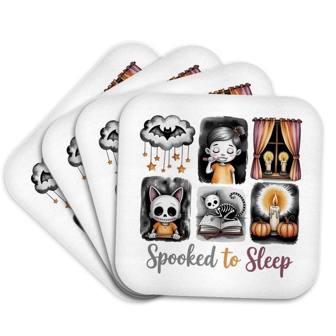 3drose, Spooked to Sleep. Splendid Brushstroke Art. Funny Halloween ...
