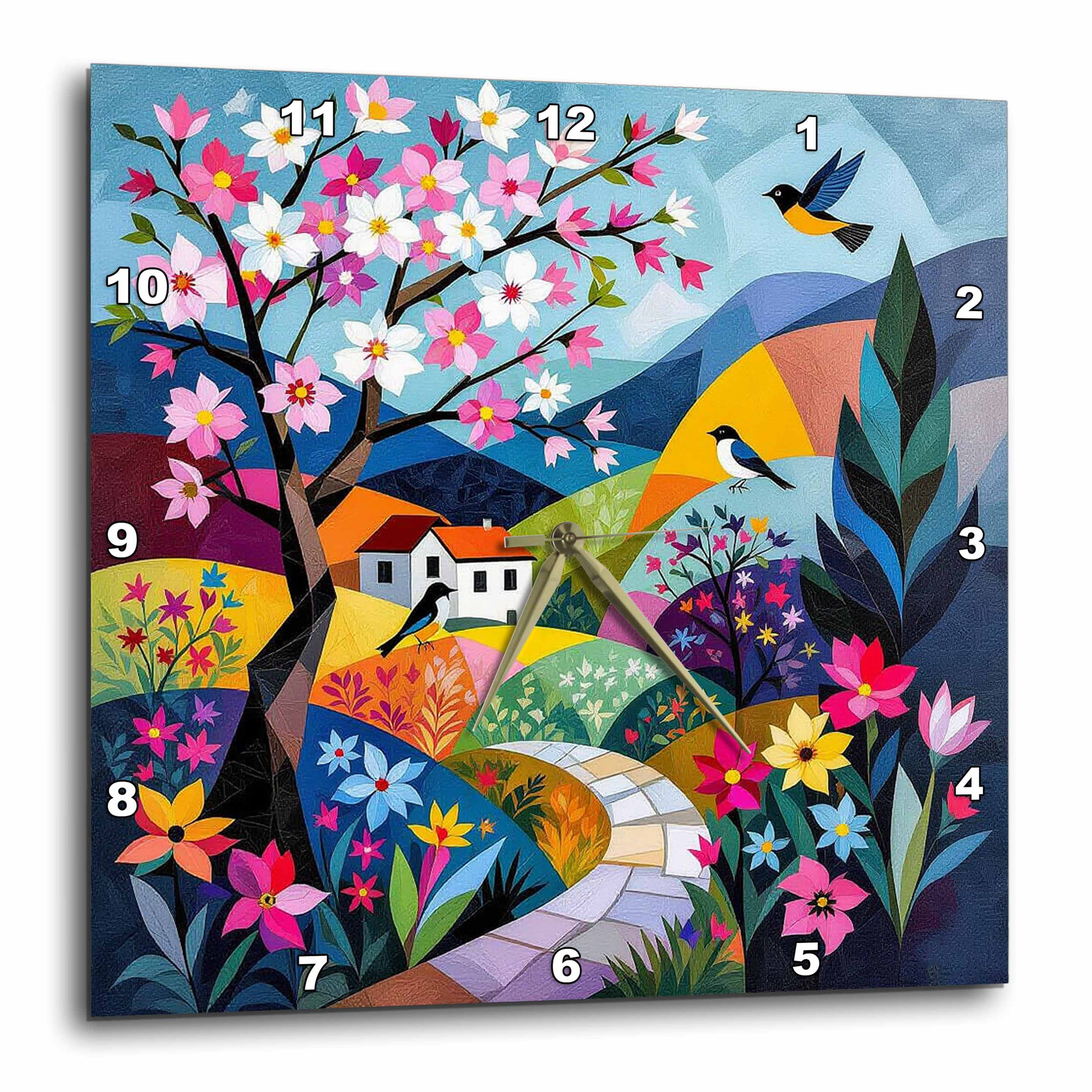 3drose, Spring Landscape. Four Season Series. Flowers, Houses, Cool Art ...