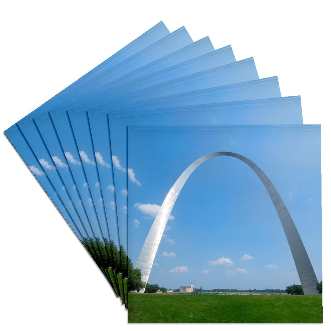 3drose, St Louis, Missouri, the Gateway Arch, Set of 8 Ceramic Tile ...