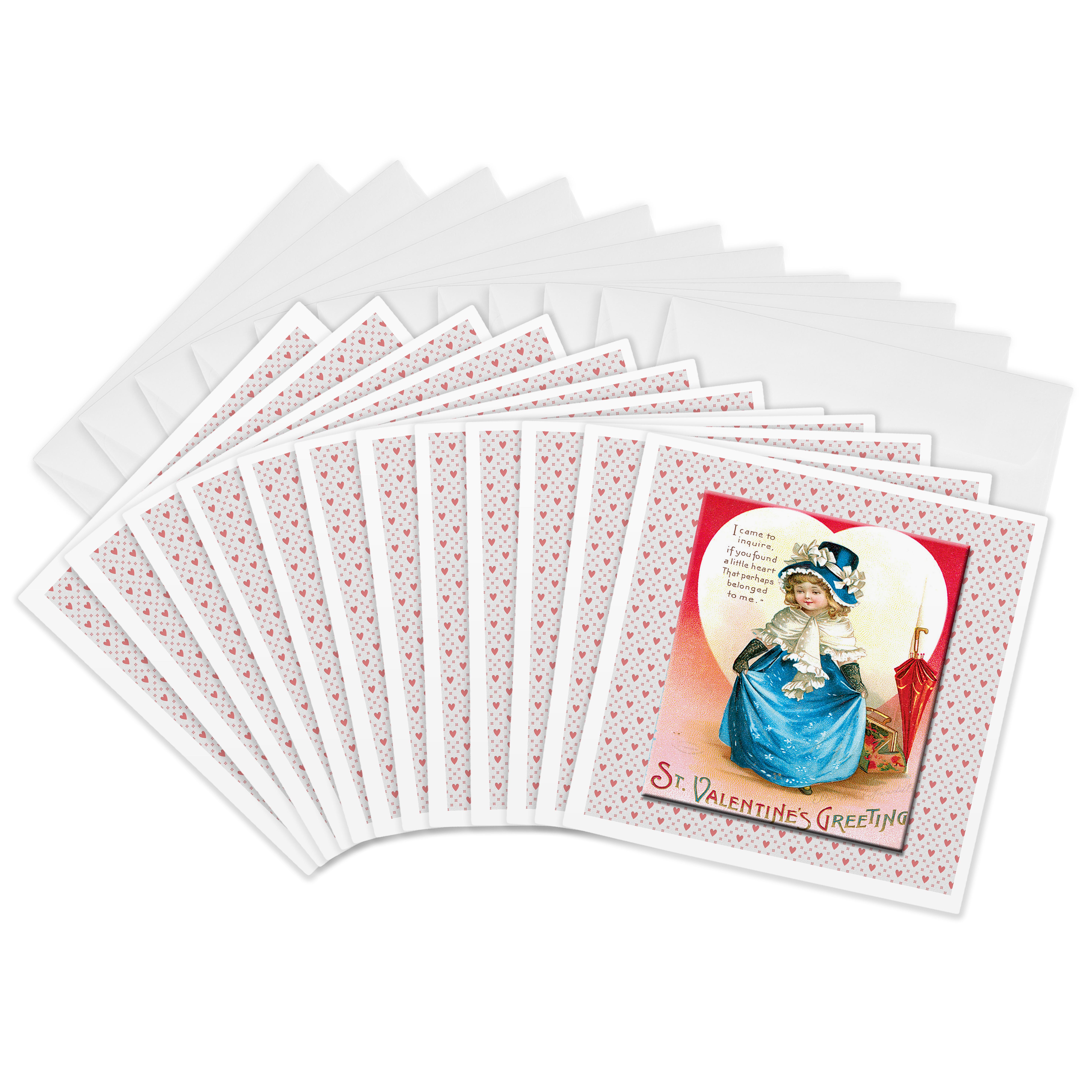 3drose, St Valentines Greetings Cute Little Girl in Blue with Pink ...