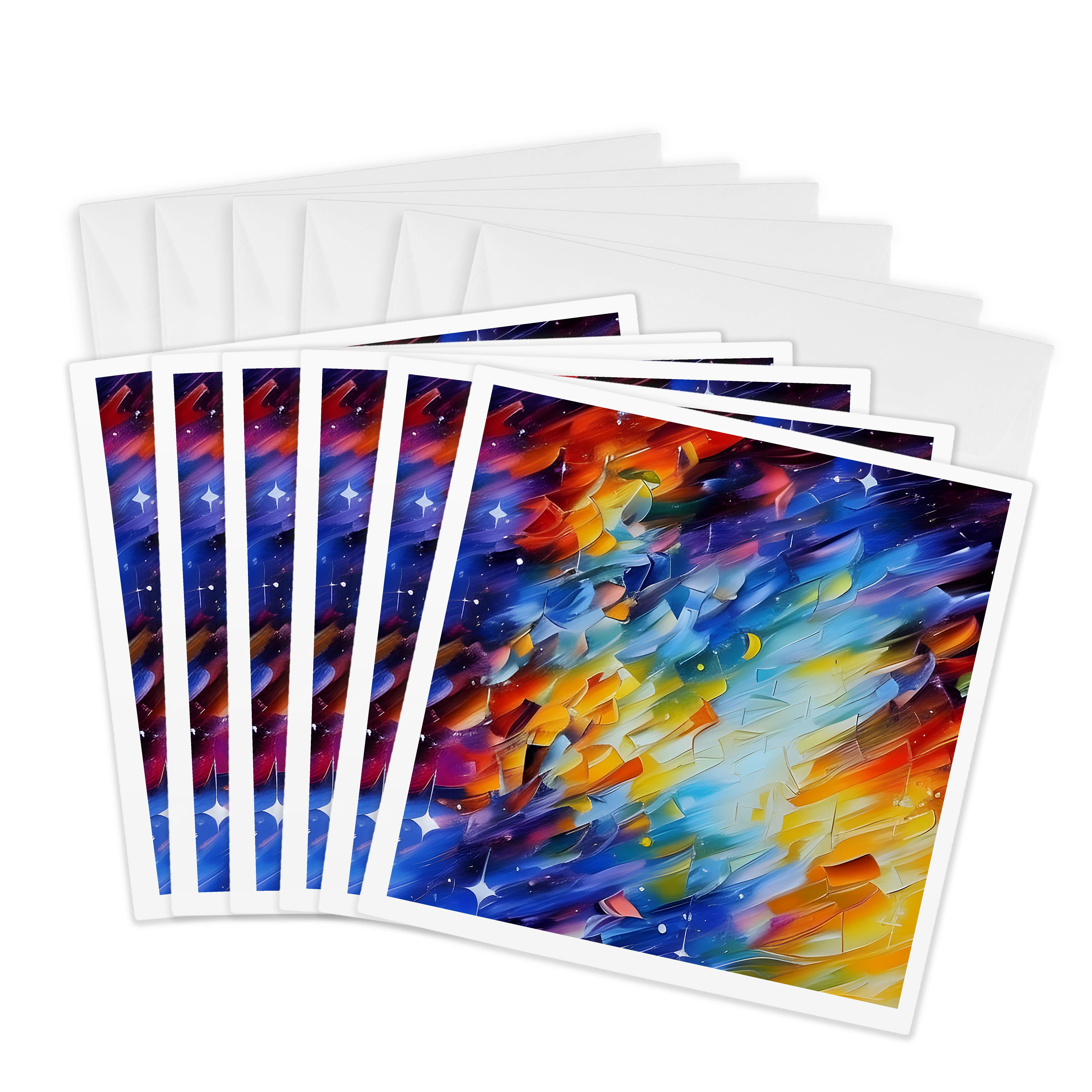 3drose, Starry Night and Cosmic Light Abstract Art Colorful Digital ...