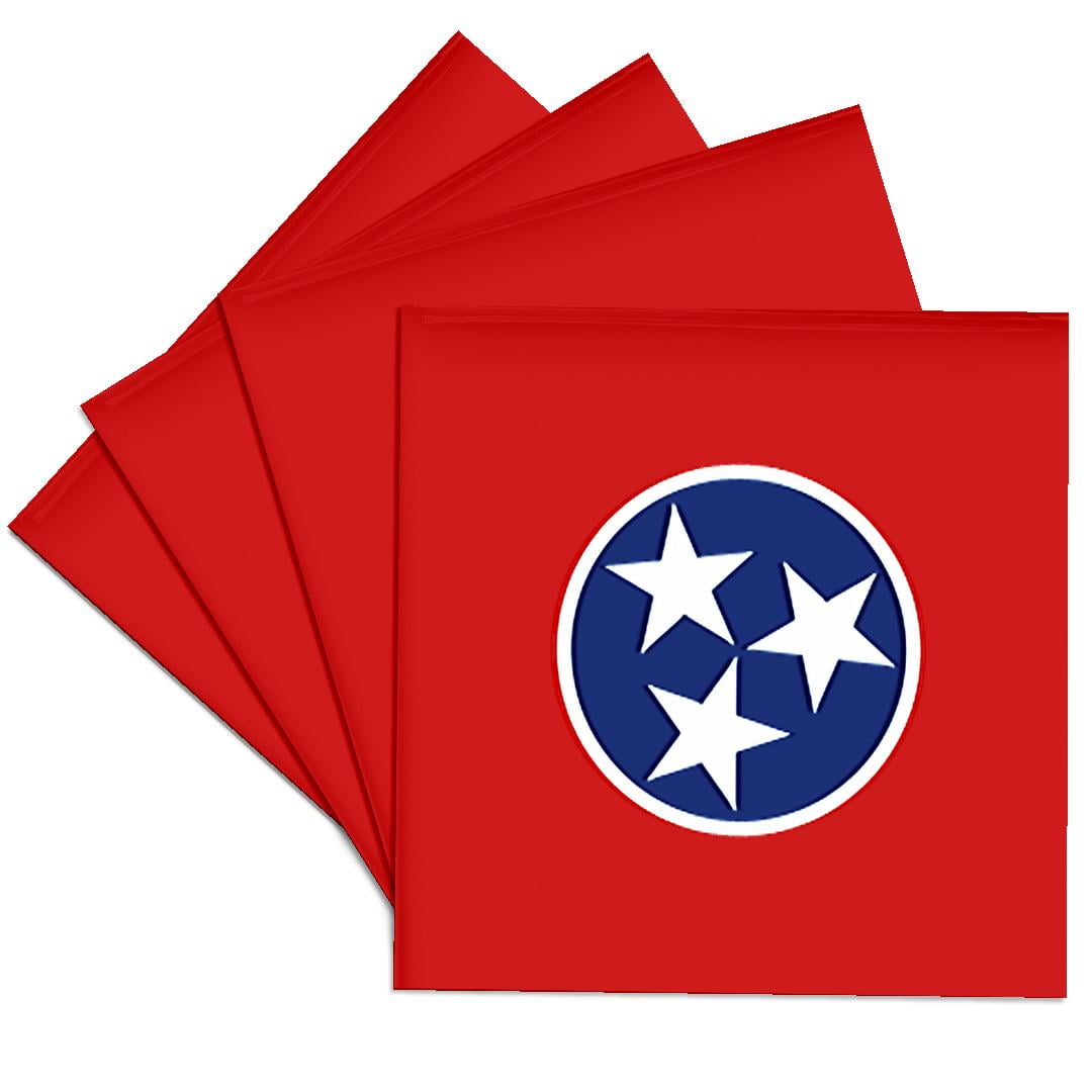 3drose, State Flag of Tennessee (pd-us), Set of 4 Ceramic Tile Coasters ...
