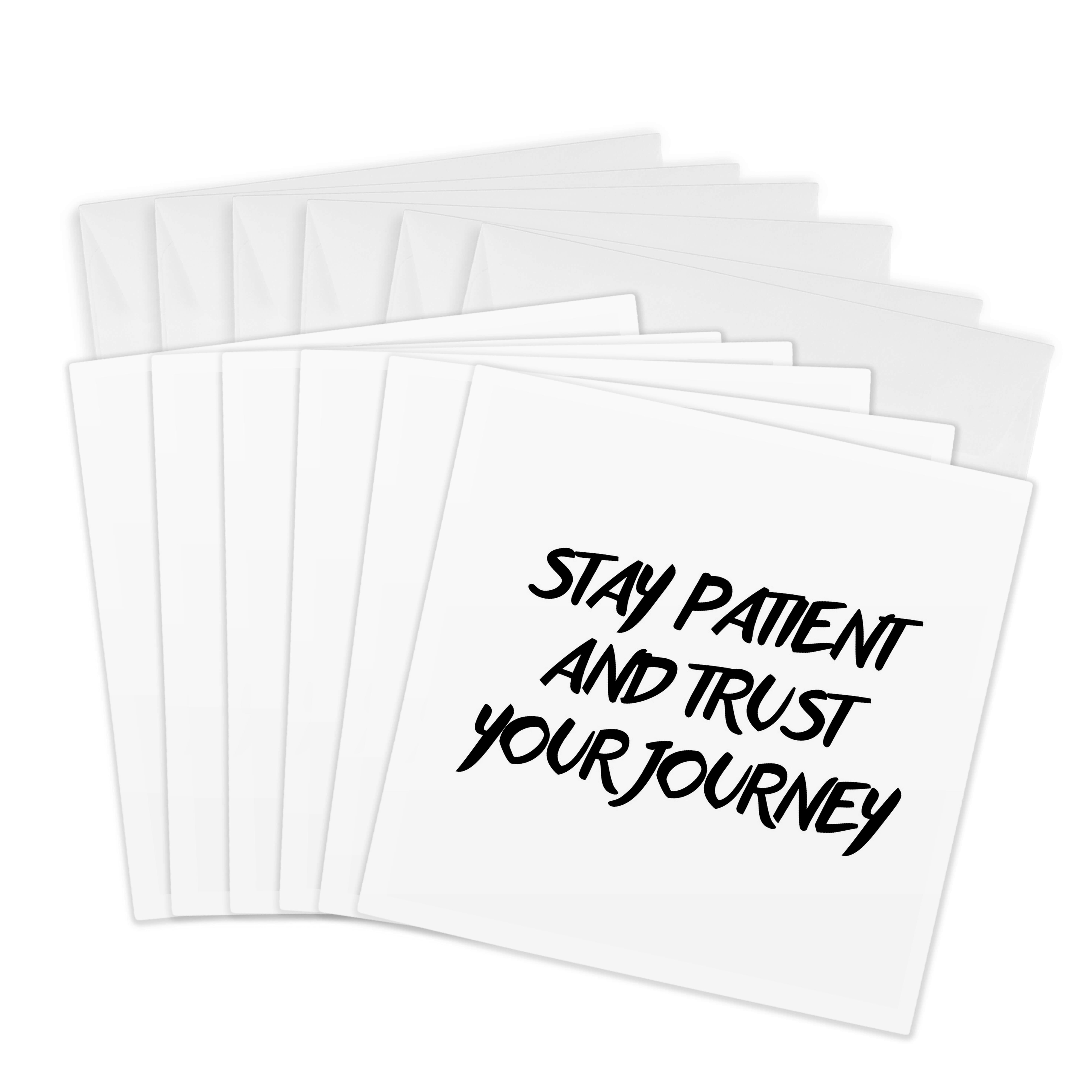 3drose, Stay Patient and Trust Your Journey, 6 Greeting Cards with ...