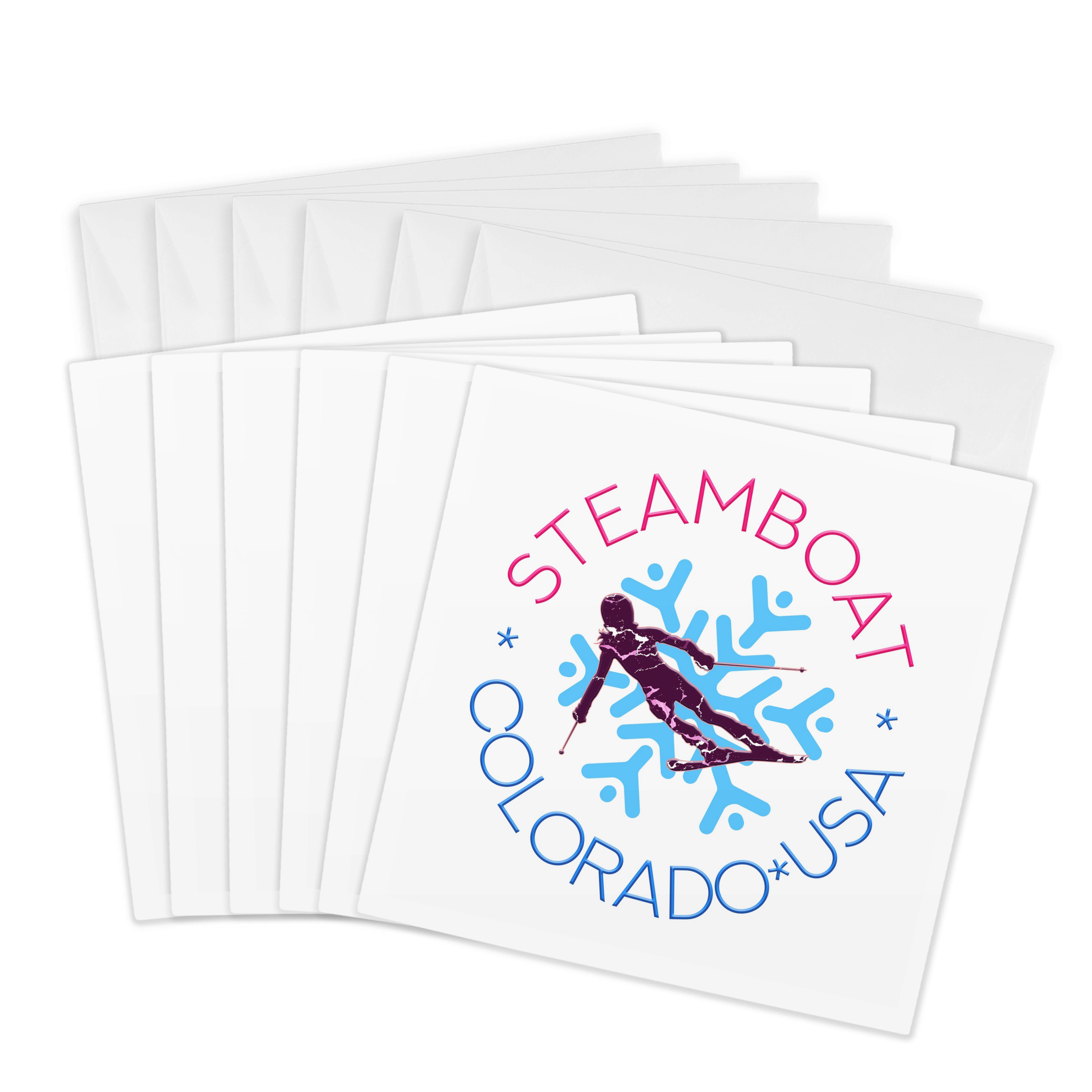 3drose, Steamboat, Colorado, Usa. Woman Skier Silhouette, Blue ...