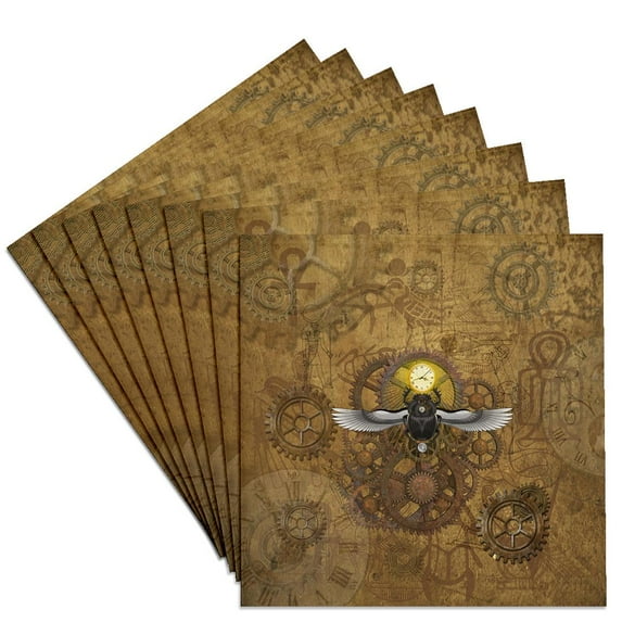 3drose, Steampunk Scarab with Clock and Anciant Egyptian Drawings, Set ...