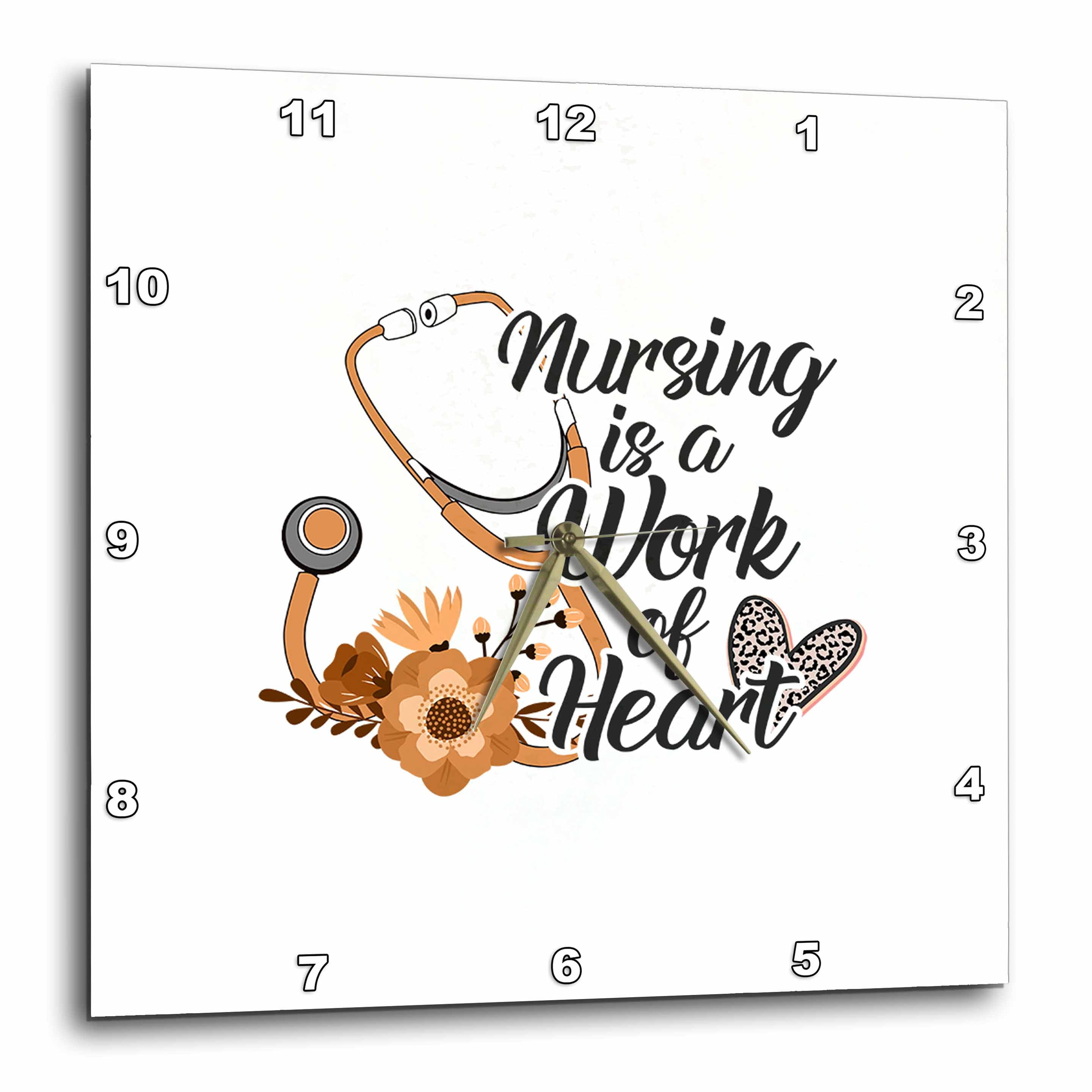 3drose, Stethoscope, Heart, Flowers. Nursing Is a Work of Heart Text ...