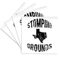 3drose, Stomping Grounds. Distressed Black Lettering and Texas on White ...