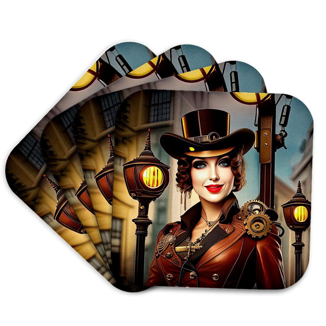3drose, Striking Fantastic Lady in the City. Mechanical Gear, Devices ...