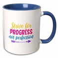 3drose, Strive for Progress Not Perfection Colorful Text Positive Art ...