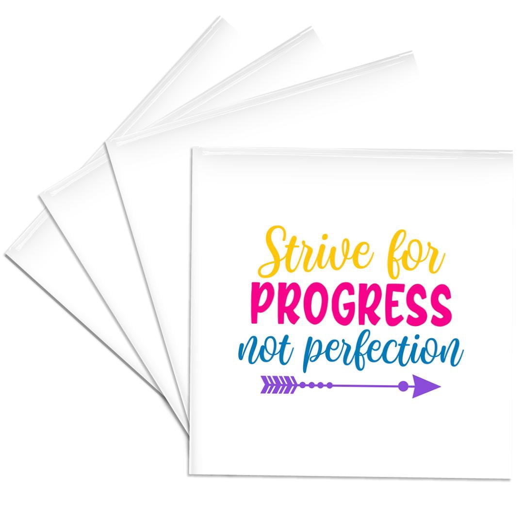 3drose, Strive for Progress Not Perfection Colorful Text Positive Art ...