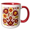 3drose, Stunning Pattern of Red and Yellow Fantasy Flowers. Cool Art ...