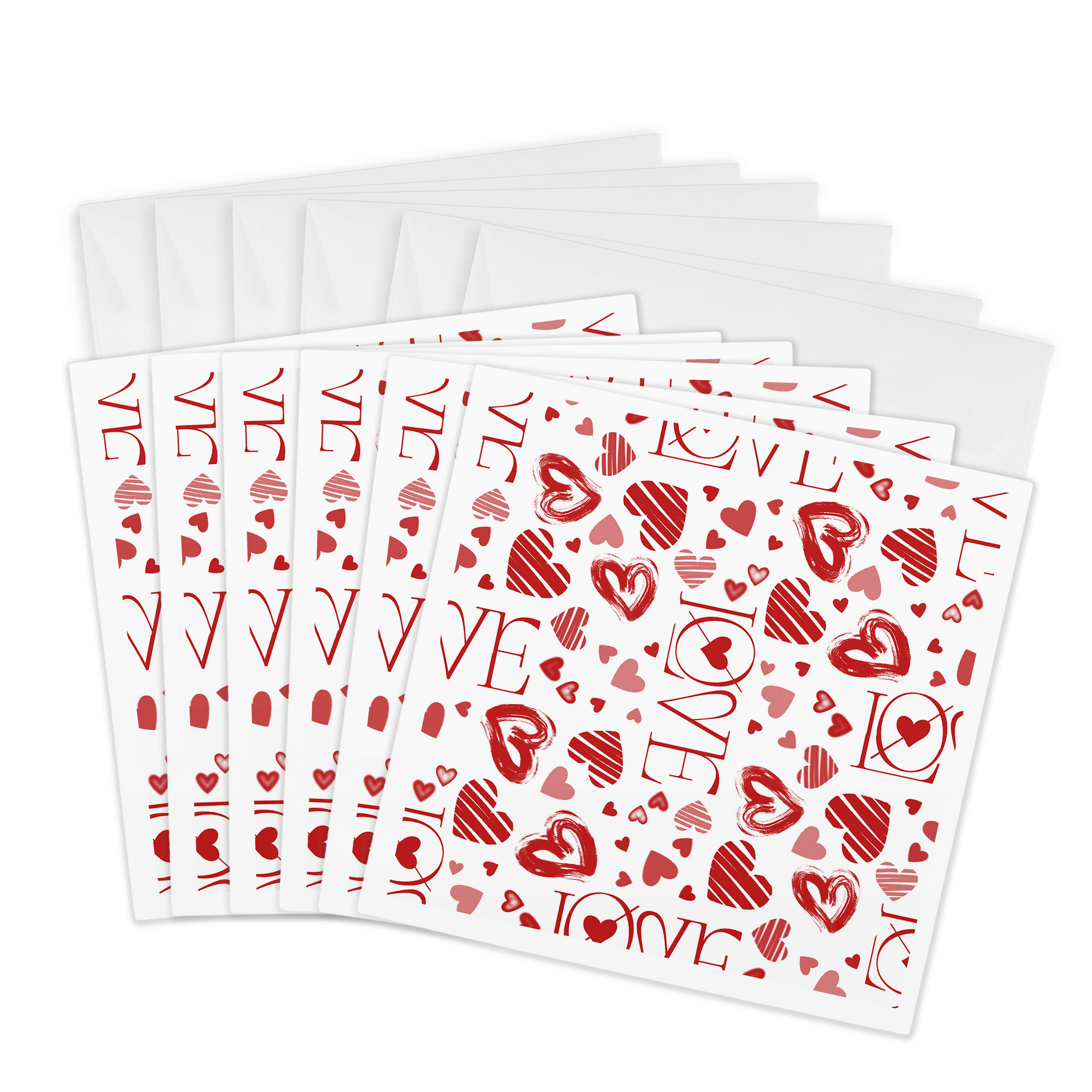 3drose, Stylish and Funny Valentines Day Pattern of Text Love, Hearts ...