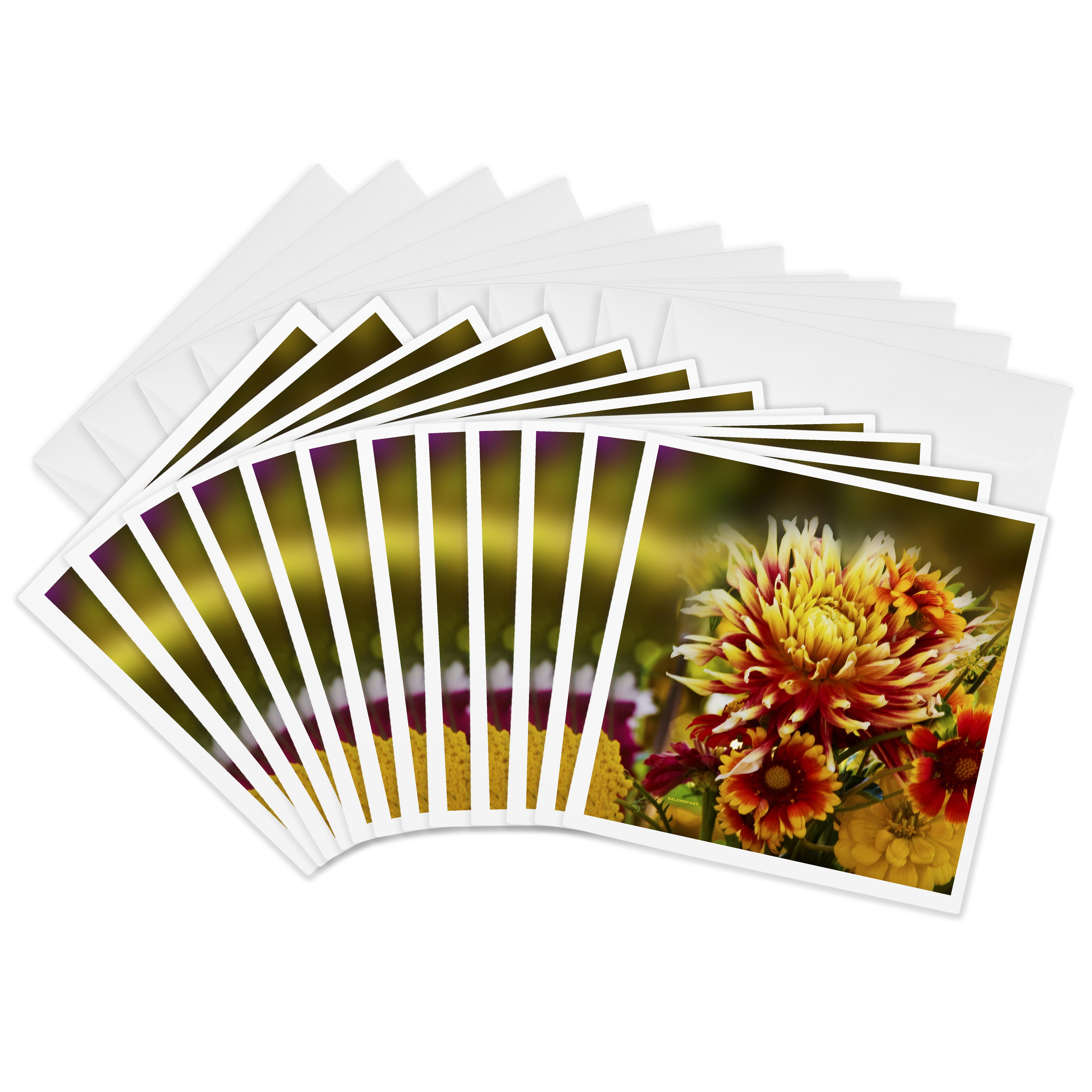 3drose, Summer Garden, 12 Greeting Cards with Envelopes - Walmart.com