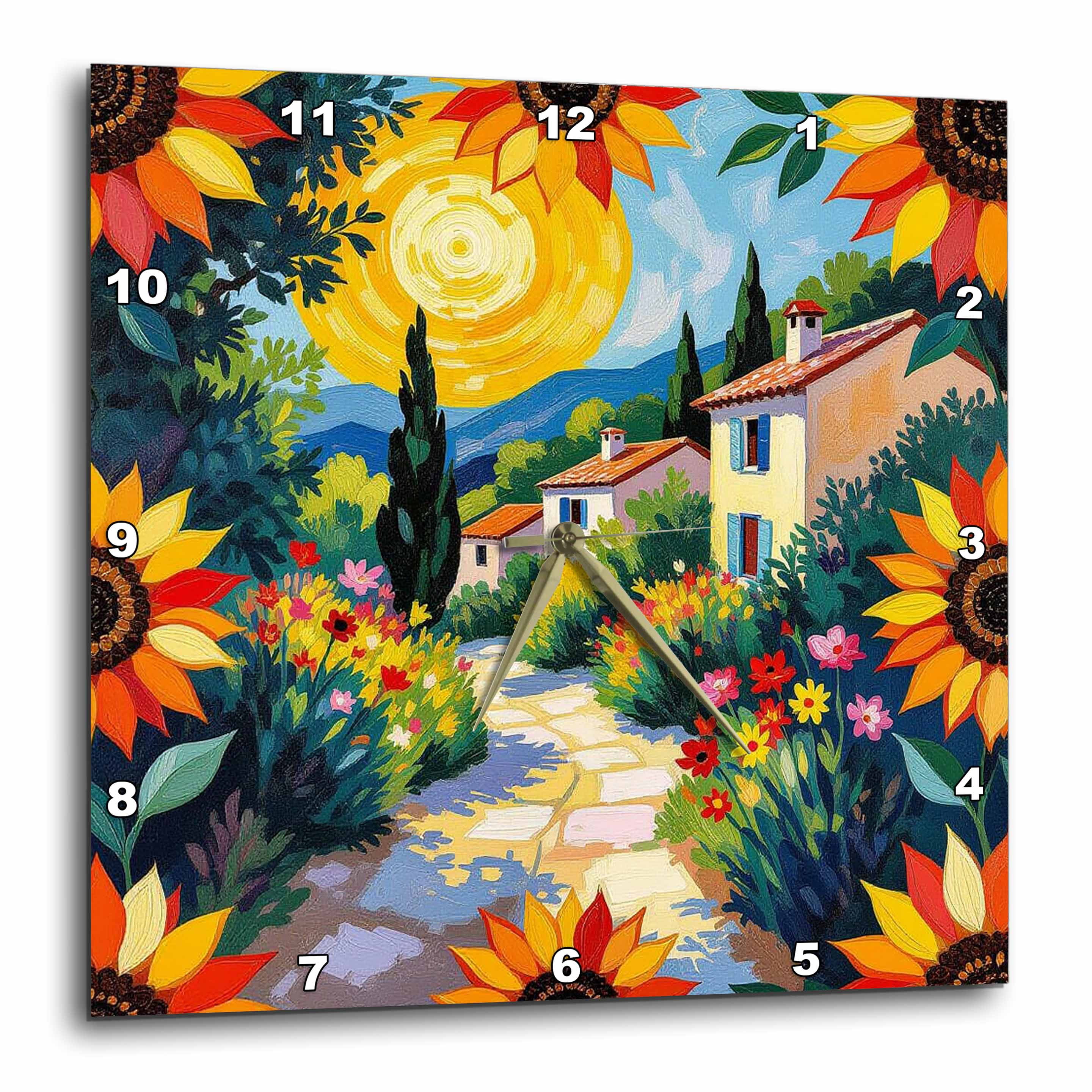 3drose, Sunny Summer Day in the Italian Village. Colorful Art Gift for ...