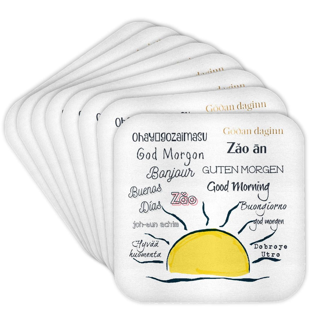 3drose, Sunrise with Good Morning Text Written in Different Languages ...