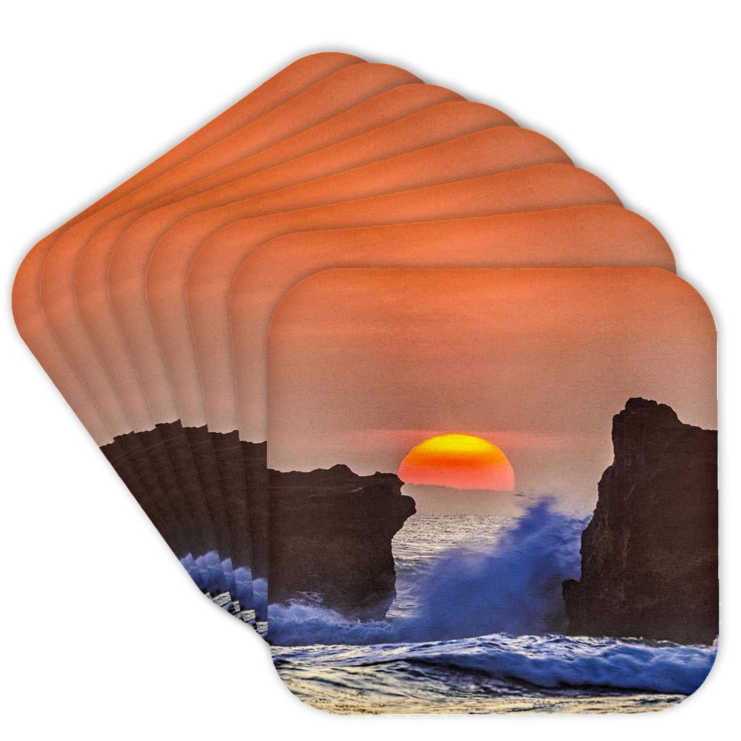 3drose, Sunset in Bali, Indonesia. Tropical Paradise., Set of 8 ...