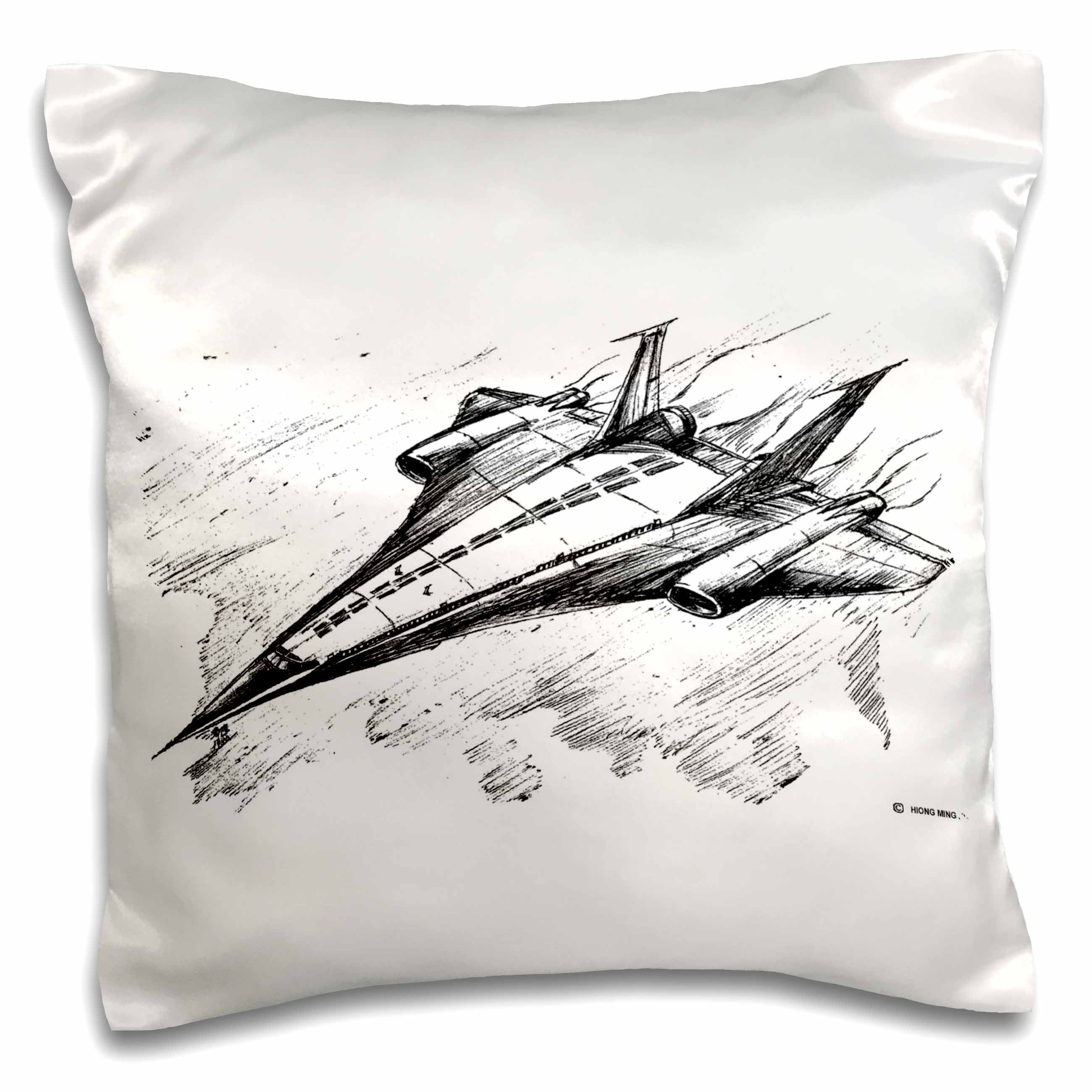3drose, Supersonic Jet Plane, 16x16 inch Pillow Case - Walmart.com