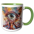 3drose, Surreal Eyeball and Roots, 11oz Two-tone Green Mug - Walmart.com