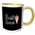 3drose, Sweet Summer Colorful Text on Black, and Image of an Ice-cream ...