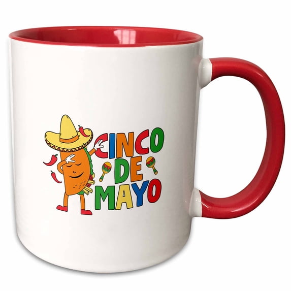 3drose, Taco in Sombrero and Cinco De Mayo Text. Funny Colorful Gift ...