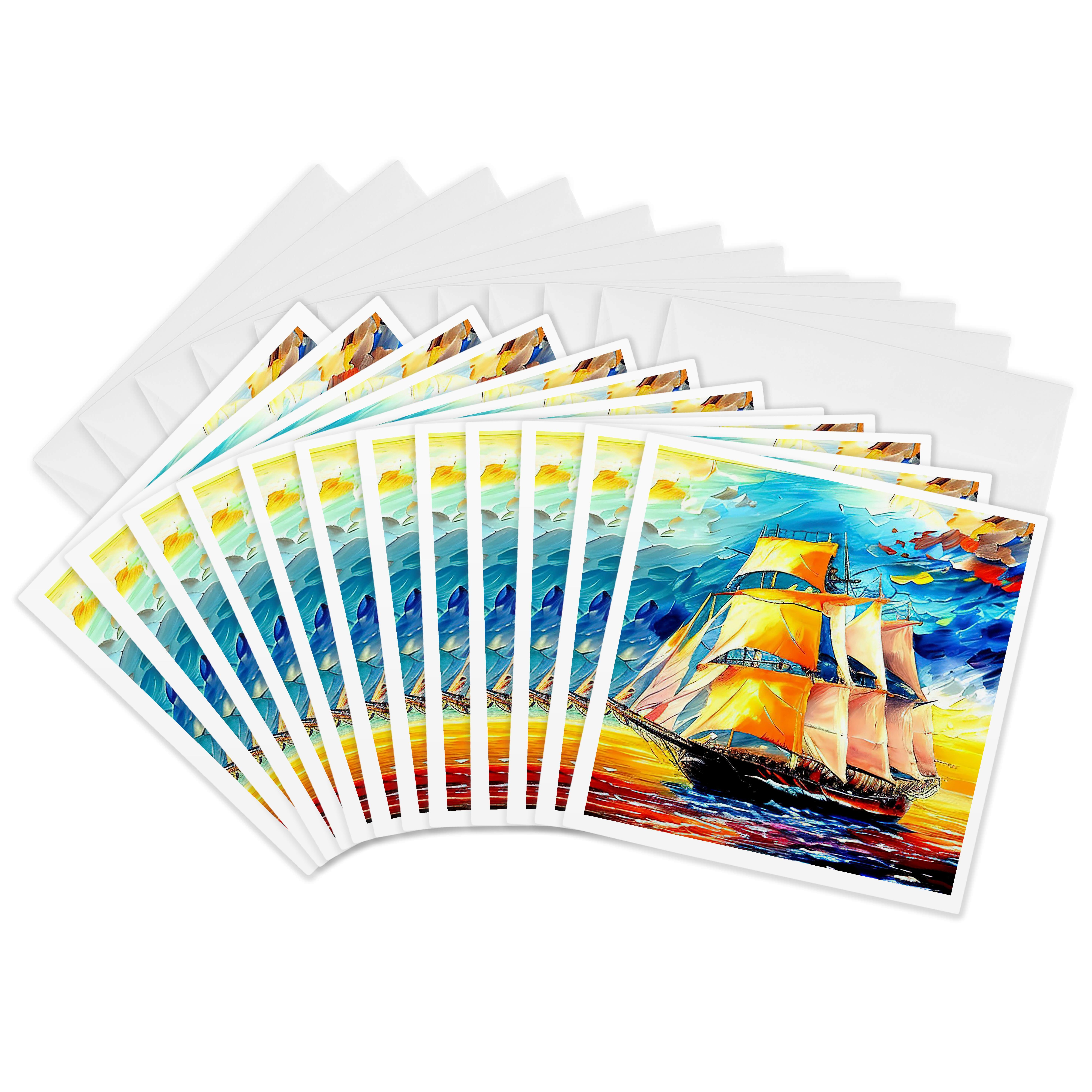 3drose, Tall Ship Digital Art. Elegant Stylish Bark Goes in Full Sail ...