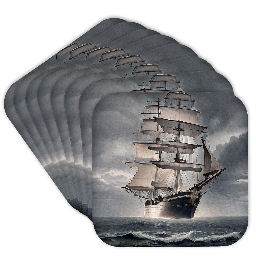 3drose, Tall Ship Digital Art. Huge Barque After the Storm Safe and ...
